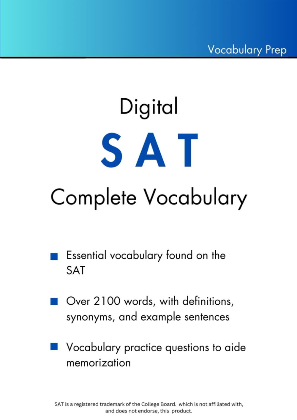 Amazon.com: Digital SAT Complete Vocabulary: 9798861696616: Huang, Zi ...