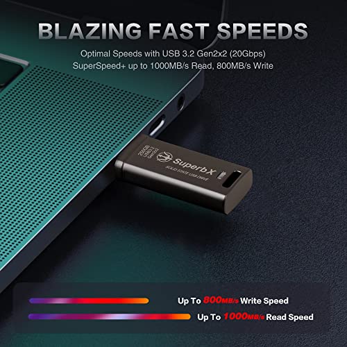 Snapklik.com : Portable SSD 250GB Solid State USB Drive, USB 3.2 Gen2x2 ...