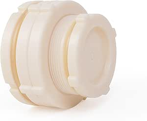 Amazon.com: ChillWaves ABS Bulkhead Fitting 2-1/2" Double Thread Connector Adapter with Plugs ...