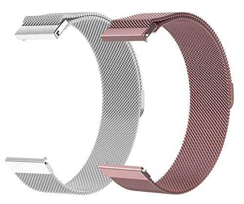 AONES Pack of 2 Magnetic Loop Watch Strap Compatible for Cultsport Burn ...