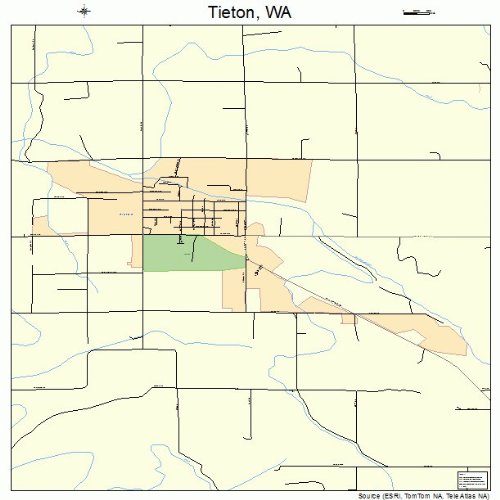 Amazon.com: Large Street & Road Map of Tieton, Washington WA - Printed ...