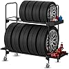 Amazon.com: EROTASH Rolling Tire Rack for Garage,Tire Storage Rack ...