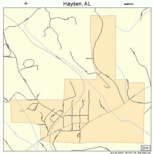 Amazon.com: Large Street & Road Map of Hayden, Alabama AL - Printed ...
