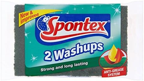 Spontex Washups General Purpose Sponge Scourers | 6.8 x 4 x 8.6cm ...