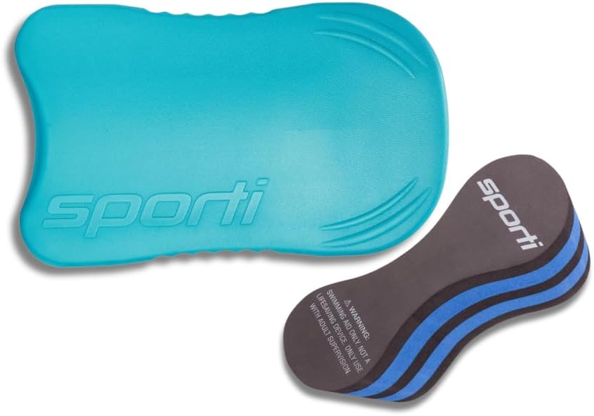 Amazon.com : Sporti Set Team Kickboard & Black Pull Buoy for Adults ...