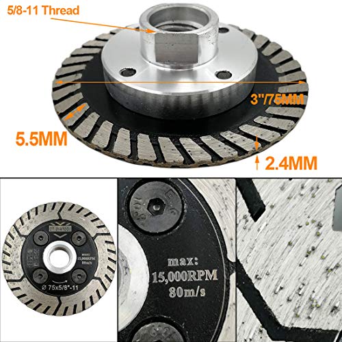 Snapklik.com : 3 Inch Diamond Dual Blade Pack Of 2 Cuting Grinding And ...