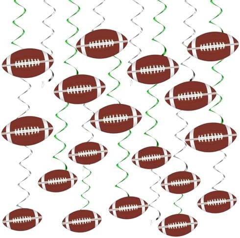 Amazon.com: 48Pcs Football Party Decorations Hanging Swirls, Football ...