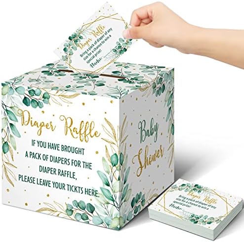 Amazon.com: Teling 51 Pieces Diaper Raffle Tickets with Diaper Raffle ...