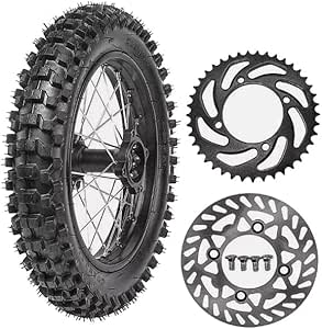 Amazon.com: ICONSPORTSS 12" Rear Wheel 80/100-12 Tire Rim, Brake Disc ...