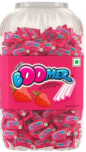 Wrigley's Boomer Bubble Gum Strawberry Flavour (250U x 3.4g) 850g ...