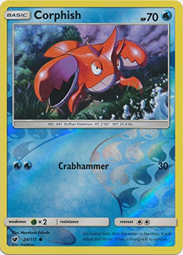 Pokemon - Corphish - 24/111 - Common - Reverse Holo - Sun & Moon ...