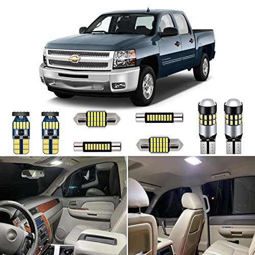 Snapklik.com : 12 Piece White Interior LED Lights Kit For Chevrolet ...