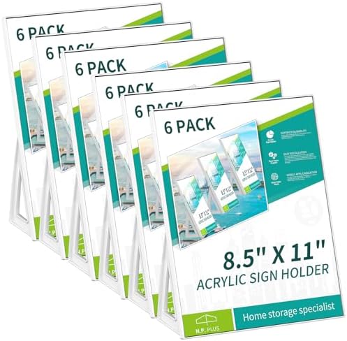 Amazon.com : MaxGear Sign Holder 8.5x11 Inch, Double Sided Clear ...