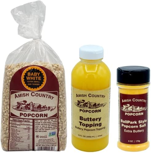 Amazon.com: Amish Country Popcorn - Baby White (6 Pound Bag) - Small ...