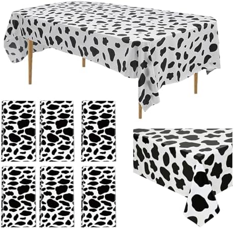 Amazon.com: Cow Print Tablecloth (Pack of 6) 54 x 72 Inch Tablecloths ...