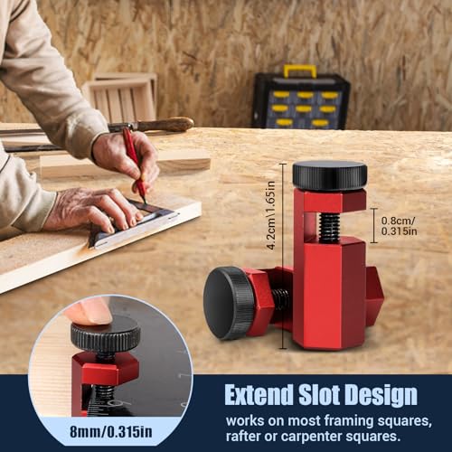 Snapklik.com : 2 Pack Framing Square Stops, Stair Gauge Set