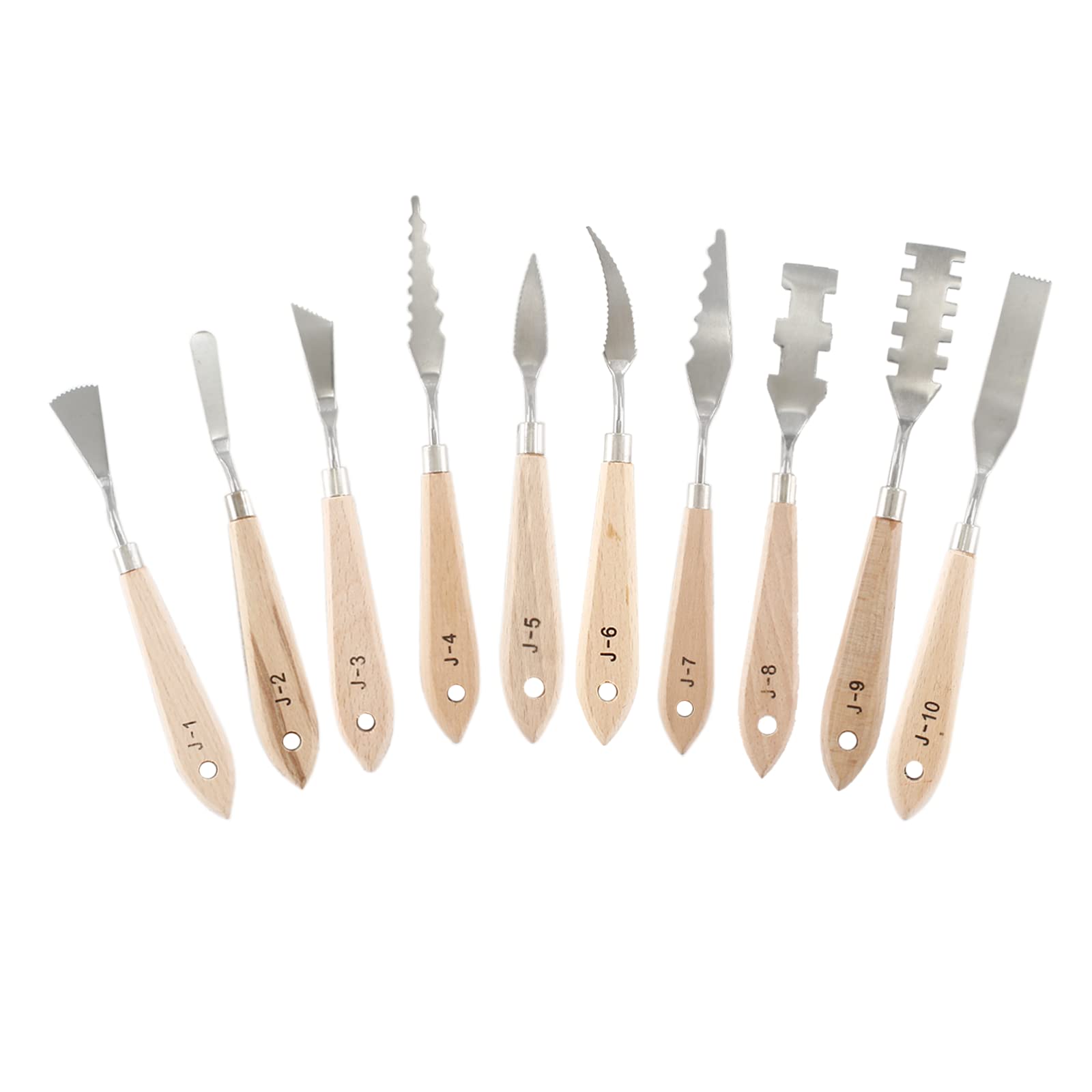 Amazon.com: Suiwotin 10pcs Palette Knife Set, Stainless Steel Painting ...