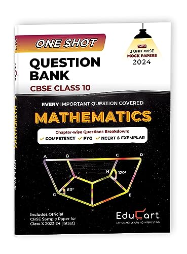 Buy Educart One CBSE Class 10 Mathematics Question Bank for 2024 Board ...