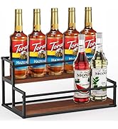 Amazon.com: THYGIFTREE Liquor Bottle Display Shelf 2 Tier Rack Holder ...