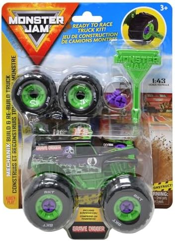Monster Jam Grave Digger Build & Rebuild Mechanix Truck Kit escala 1:43 ...