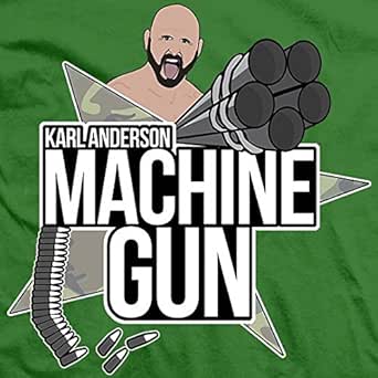 Amazon.com: Pro Wrestling Tees Unisex Adult Karl Anderson: Machine Gun ...