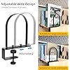 Amazon.com: FIROK Book Ends for Shelves, Clamp-On Bookend for Heavy ...