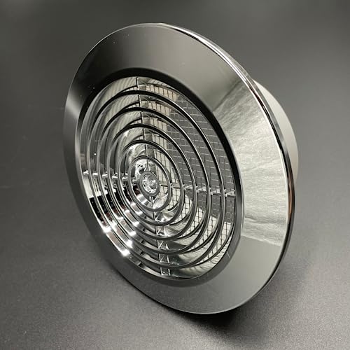 AirTech-UK Internal Ventilation Round Chrome Grille 100mm / Dia 4 ...