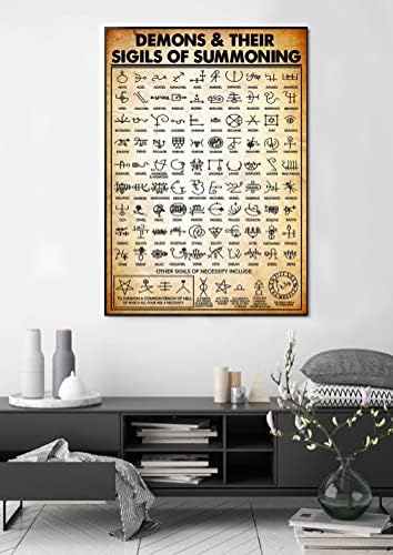 Amazon.com: Funny Retro Metal Tin Sign Demons and Their Sigils of ...