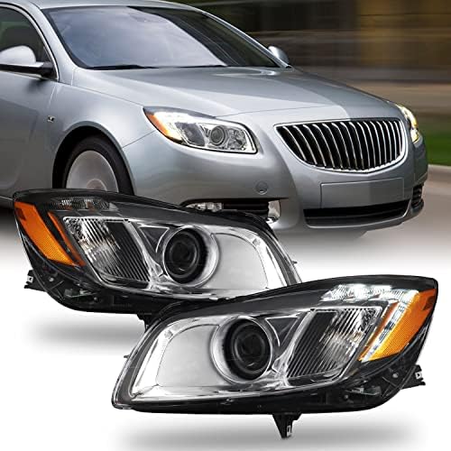 Amazon.com: AKKON - Fits 2011-2013 Buick Regal [HID Type] Projector [Clear Ring] Black ...