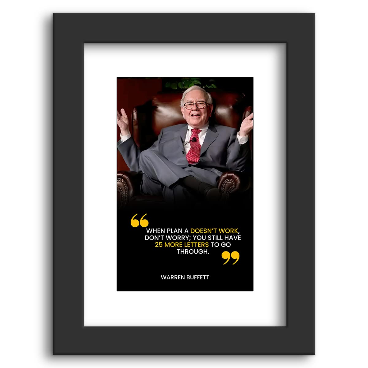DmcreativityCraft Warren Buffett Quotes Poster Motivational Wall Frames ...