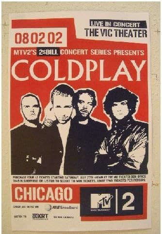 Amazon.com: Coldplay Tour Poster Chicago Vic Theater: Prints: Home ...