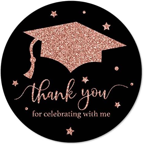 Amazon.com : Purple White Graduation Thank You Stickers, Congrats Grad ...