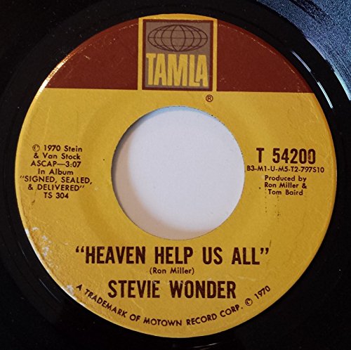 STEVIE WONDER, STEVIE WONDER - STEVIE WONDER 45 RPM Heaven Help Us All ...