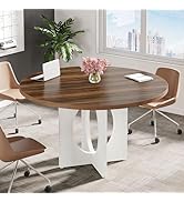 Amazon.com: Tribesigns 47" Round Conference Table, Round Multi-Purpose ...