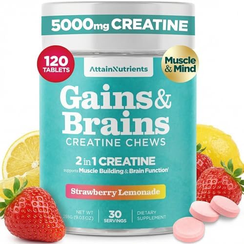 Amazon.com: Creatine Chews - 5000mg Creatine Monohydrate Tablets for ...