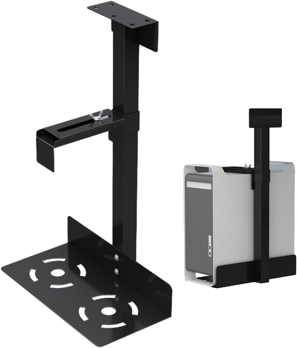 Adjustable Under Desk PC Holder - CPU Desktop Computer Mount | Heavy ...