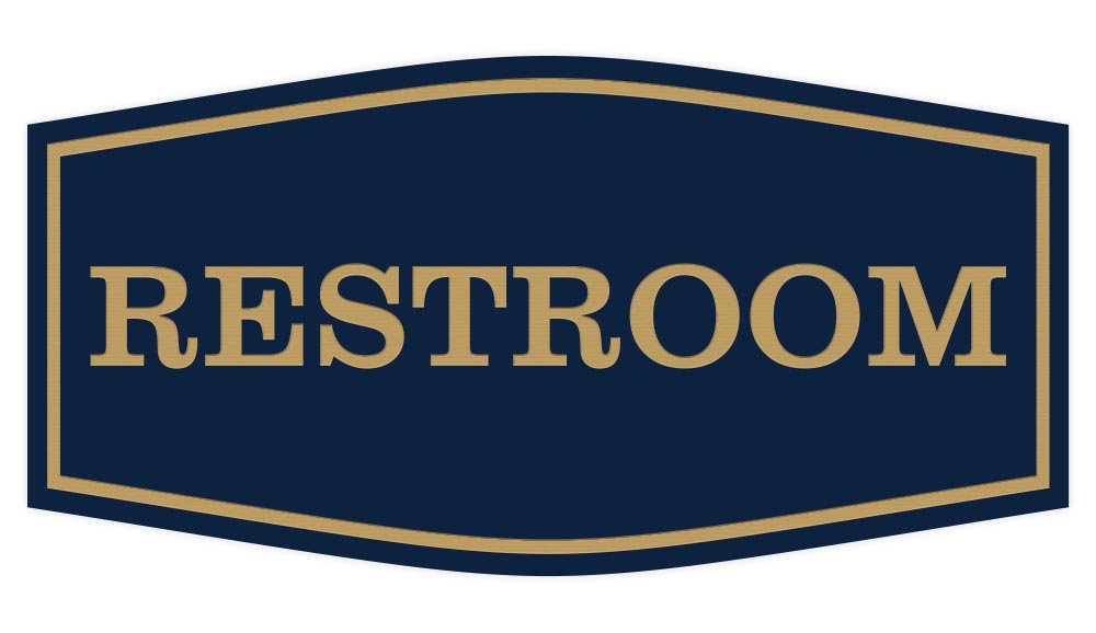 Amazon.com : Fancy Restroom Sign - Business Bathroom Signage - Easy to ...