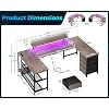 Amazon.com: ODK U Shaped Desk with Power Outlets & LED Strip & Monitor ...