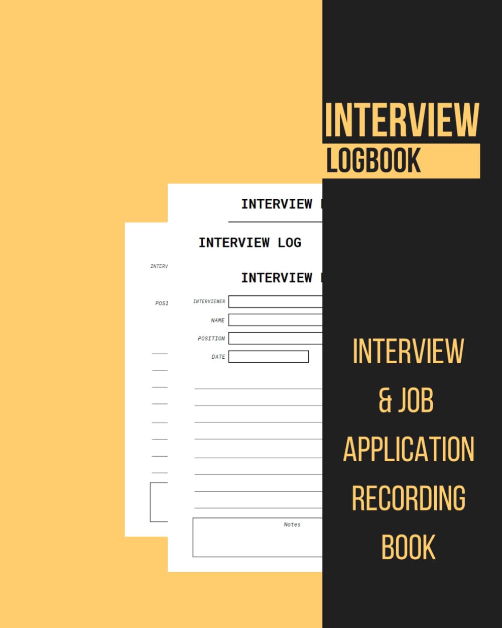 Interviewer Log Book | Interview and Job Application Record Keeping ...