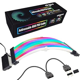 Airgoo Addressable RGB PSU Cable Extension Kit, 24 Pin ATX RGB Cable ...