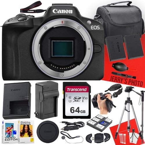 Amazon.com : Canon EOS R50 Mirrorless Camera (Body Only) + 64 GB Memory ...