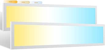 AIKVSXER 2 Pack 4FT LED Flat Panel Light Surface Mount -4400LM 40W 120V 3000K/4000K/5000K ...