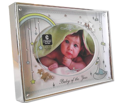 Amazon.com : Cupecoy Design Metal Baby of the Year Photo Frame Boys ...