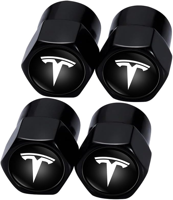 Amazon.com: 4pcs Tire Valve Stem Caps for Tesla Model 3, Model Y, Model ...