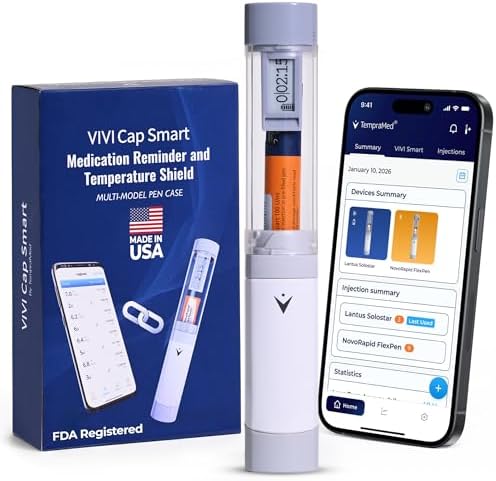 VIVI Cap Smart Insulin Pen Cooler Travel Case, Digital Injection ...