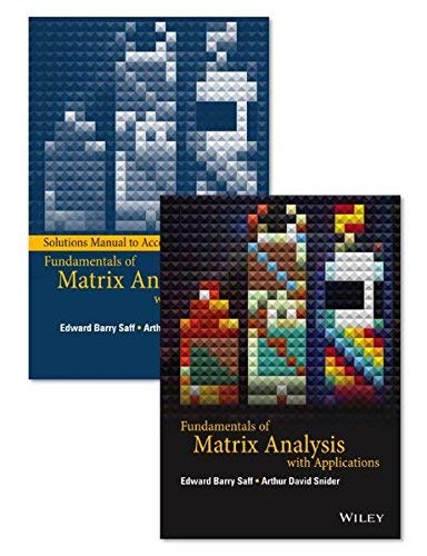 Amazon.com: Fundamentals of Matrix Analysis with Applications Set ...