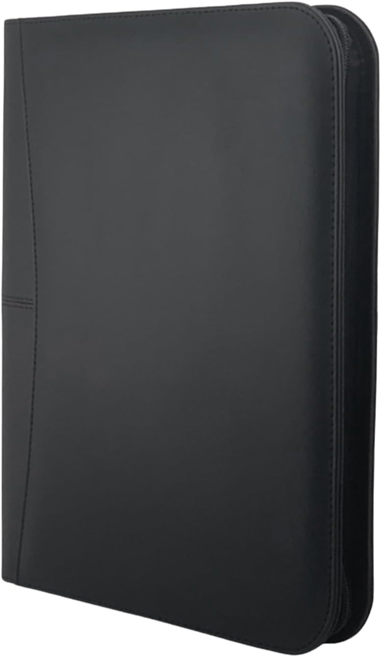 Padfolio, Zippered Business Padfolio A4 PU Leather Portfolio Organizer ...