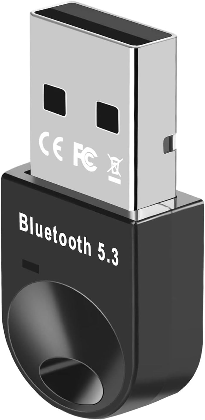 Yoezuo Bluetooth Adapter 5.3 for PC Laptop, Wireless USB Bluetooth Dongle/Receiver for Windows ...