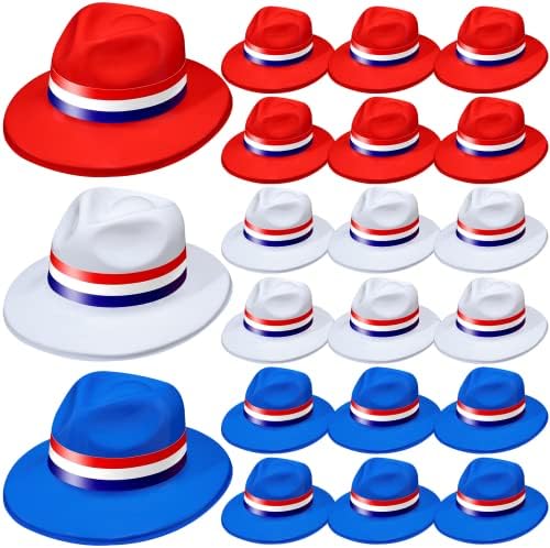 Amazon.com: Lasnten 48 Pack Patriotic Hats - American Flag Hats for 4th ...