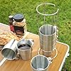 Amazon.com: Japard Stackable Stainless Steel Coffee Cups, Coffee Mug ...
